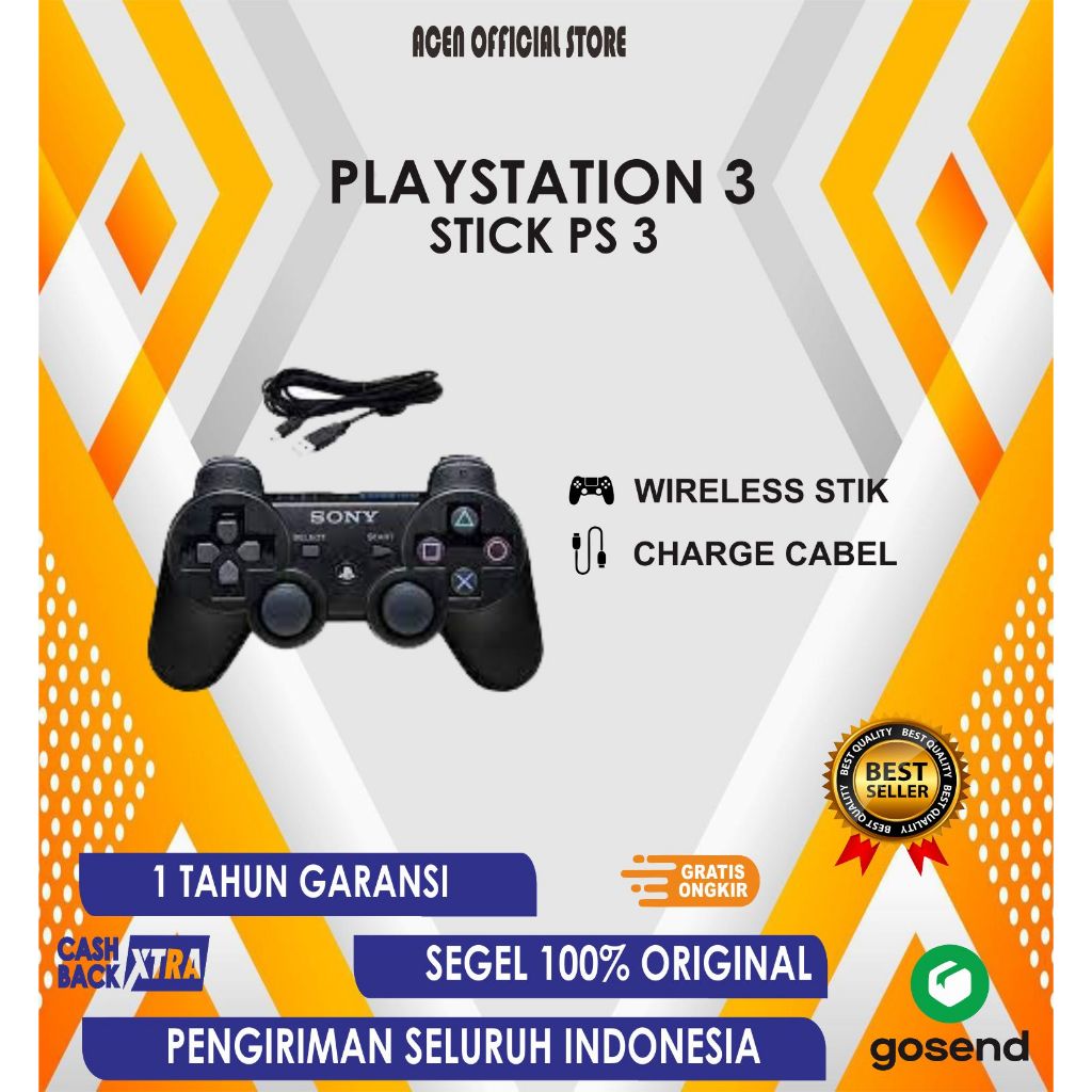 Jual ACEN OFFICIAL STORE STICK WIRELESS PLAYSTATION 3 [PS3] ORIGINAL ...