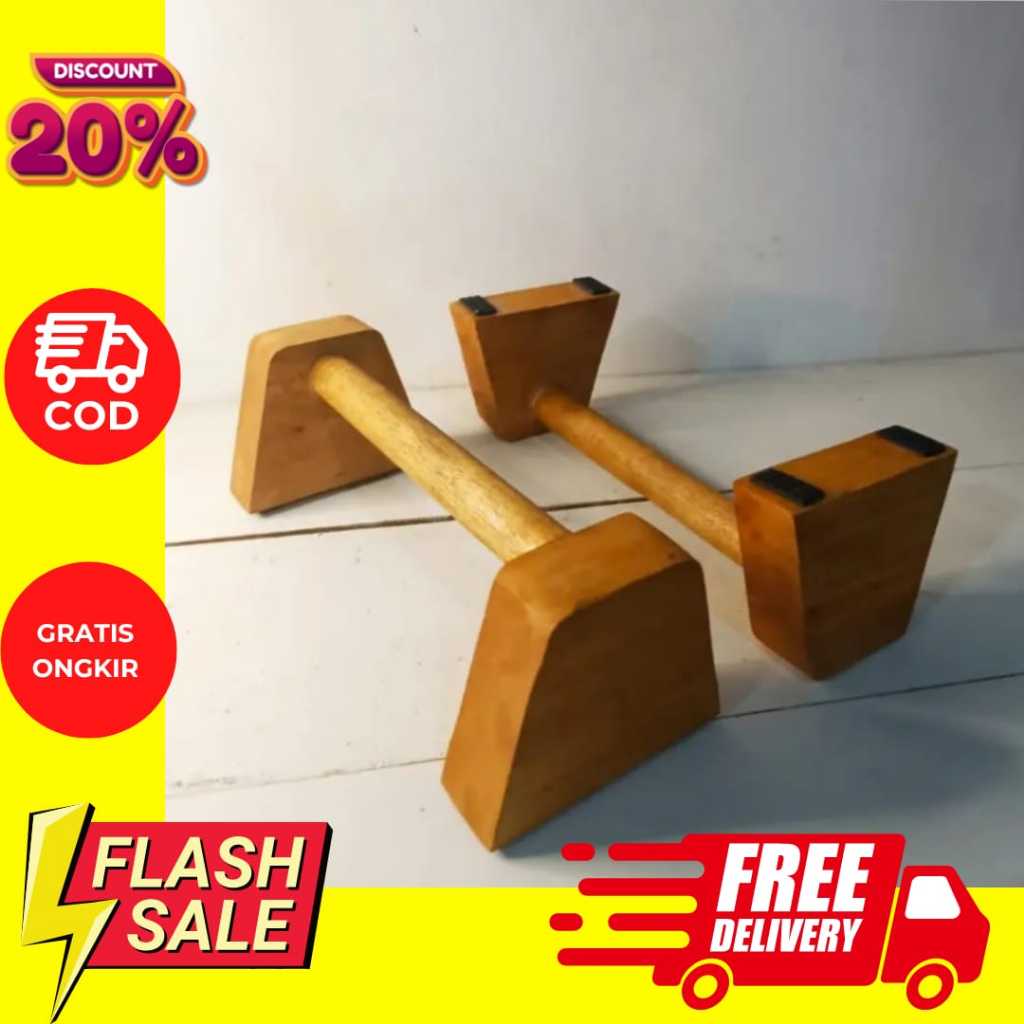 Jual Alat Bantu Push Up Bar Mini Parallettes Calisthenic/Wooden ...