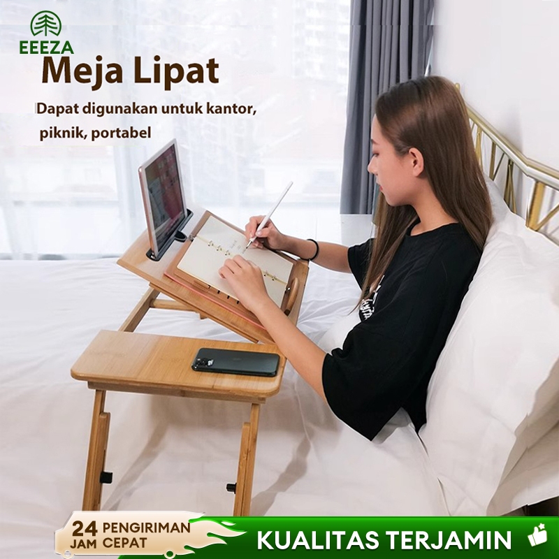 Jual Meja Belajar Anak Meja Lipat Miring Portable Lipat Bambu | Shopee ...