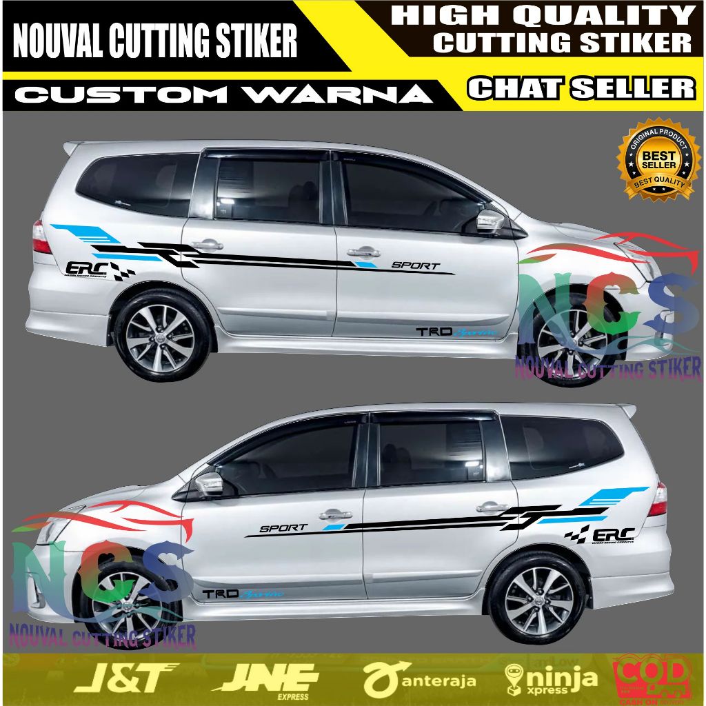 Jual 2pcs kanan kiri Stiker Lis Body Mobil Nissan Terbaru Cutting ...