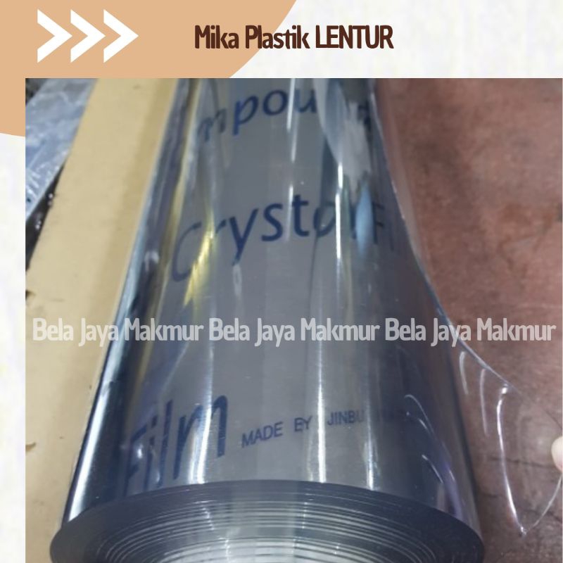Jual Mika Plastik LENTUR 1Roll (0,40mmx137cmx40m) / Tirai PVC/ Mika Plastik BENING/ Mika ...