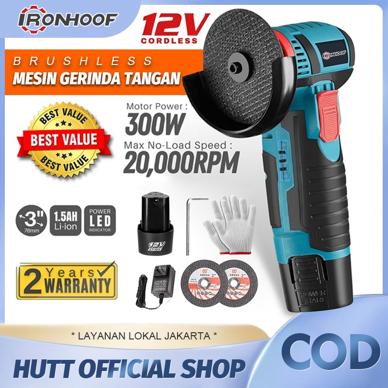 Jual Brushless Angle Grinder Mesin Gerinda Tangan Gerinda Cordless ...