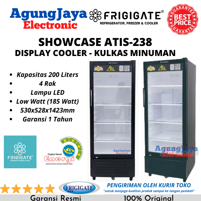 Jual SHOWCASE FRIGIGATE ATIS-238 4 RAK DISPLAY COOLER KULKAS MINUMAN ...