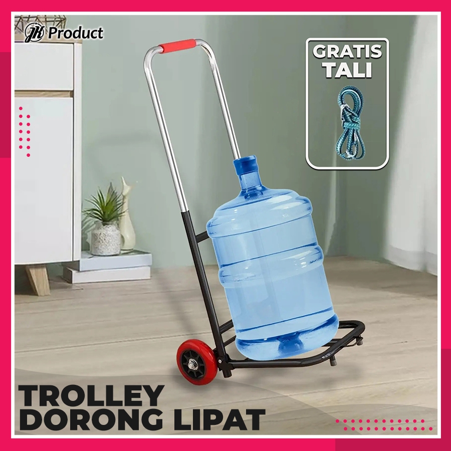 Jual Trolley Troli Dorong Pengangkut Barang Galon Lipat Besi Serbaguna ...