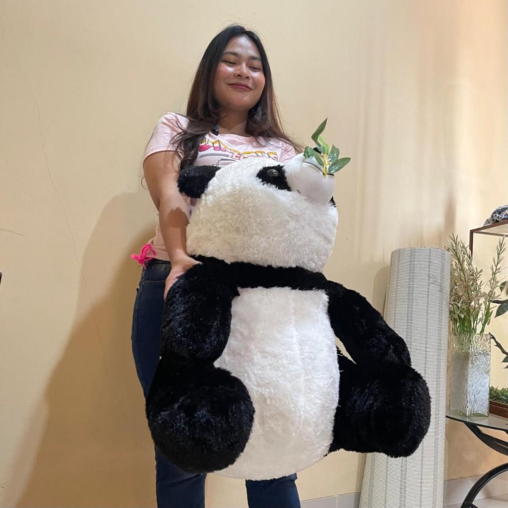 Jual Boneka Panda Duduk Jumbo Makan Rumput | Shopee Indonesia