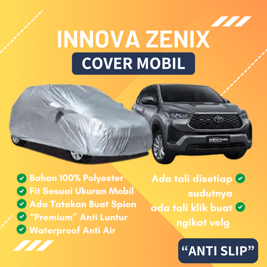 Jual Cover Mobil INNOVA ZENIX Premium Bahan 100% Polyester Anti Luntur ...