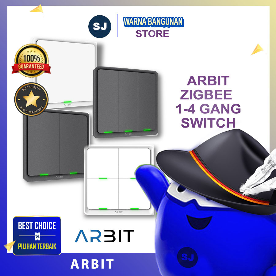 Jual ARBIT SMART HOME ZIGBEE WALL SWITCH WITHOUT NEUTRAL LINE TUYA ...