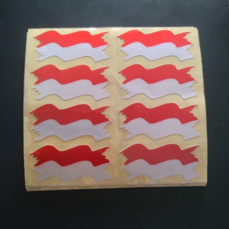 Jual Sticker BENDERA MERAH PUTIH BENDERA INDONESIA KIBAR ISI 8 KECIL ...