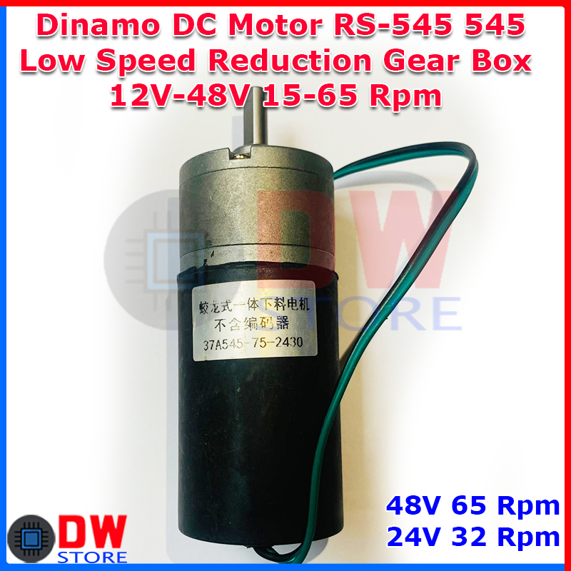 Jual Dinamo DC Motor RS-545 RS545 545 Slow Speed Reduction Gearbox Gear ...