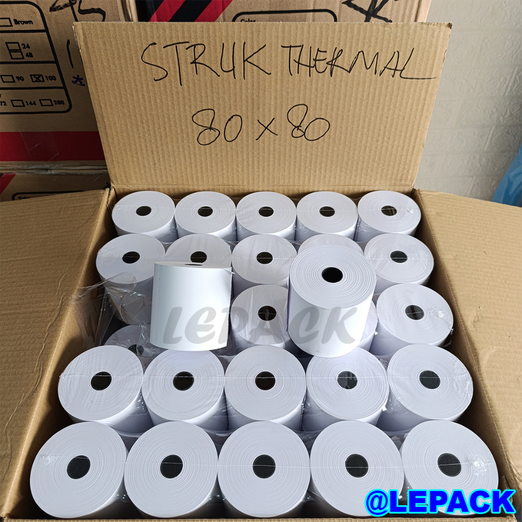 Jual Thermal Struk 80x80 Paper Roll Struk Kasir JELAS TAHAN LAMA (1 DUS ...