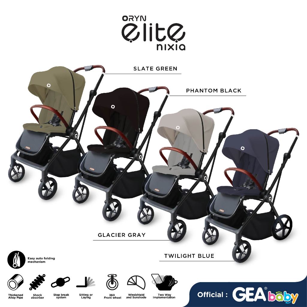 Jual GEA BABY ELITE NIXIA STROLLER Stroller 2 arah Reversible Stroller ...