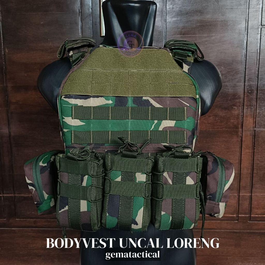 Jual Bodyvest Rompi Uncal Loreng Tactical Quick Release Merk WR / Body ...