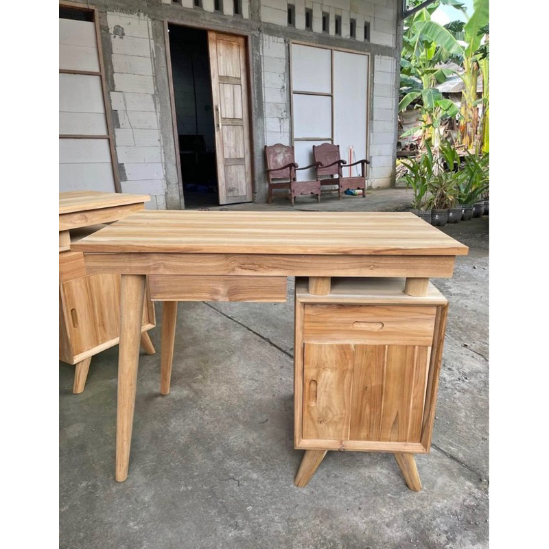Jual Meja Kantor Retro/Meja Jati/Meja Minimalis/Meja Retro/Meja Kerja ...