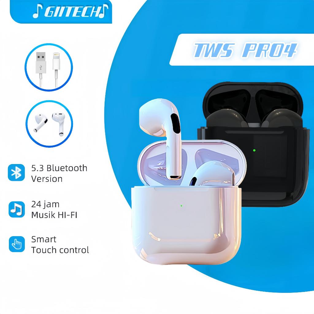 Jual ♪TWS-pro 4 Android/ios Mini Bluetooth Headset Bluetooth v5.3 HI-FI ...