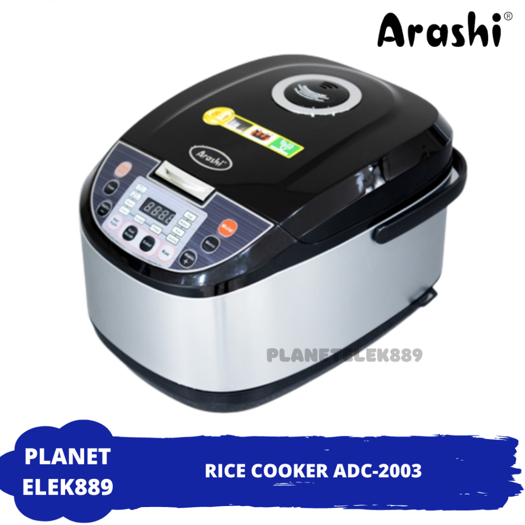Jual Arashi Digital Rice Cooker ADC 2003 Alat Penanak Nasi Digital Low ...