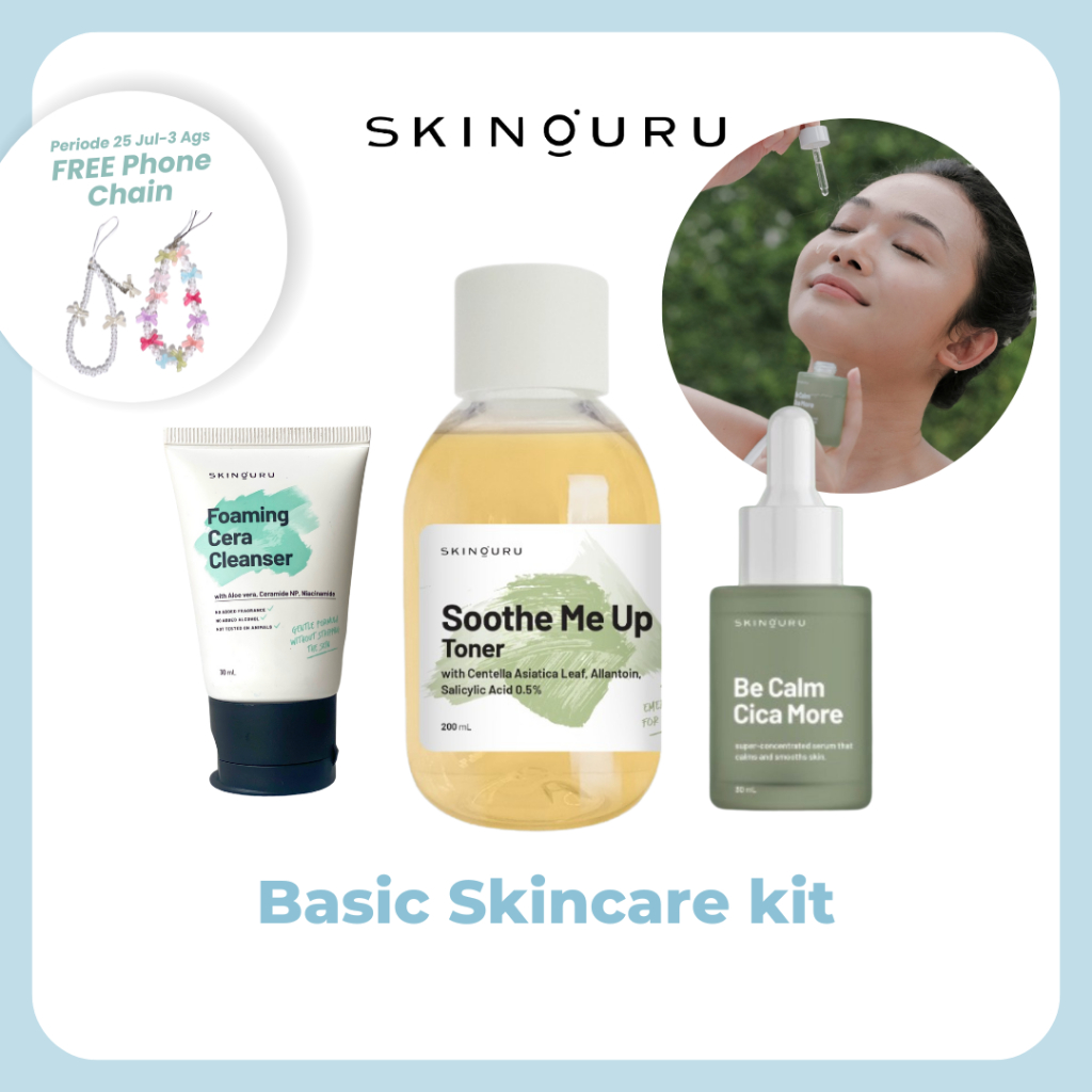 Jual Skinouru Basic Skincare Kit ( Foaming Cera Cleanser 30 ml, Soothe ...