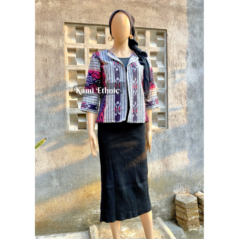Jual blazer tenun - outer tenun - atasan tenun - seragam tenun ...