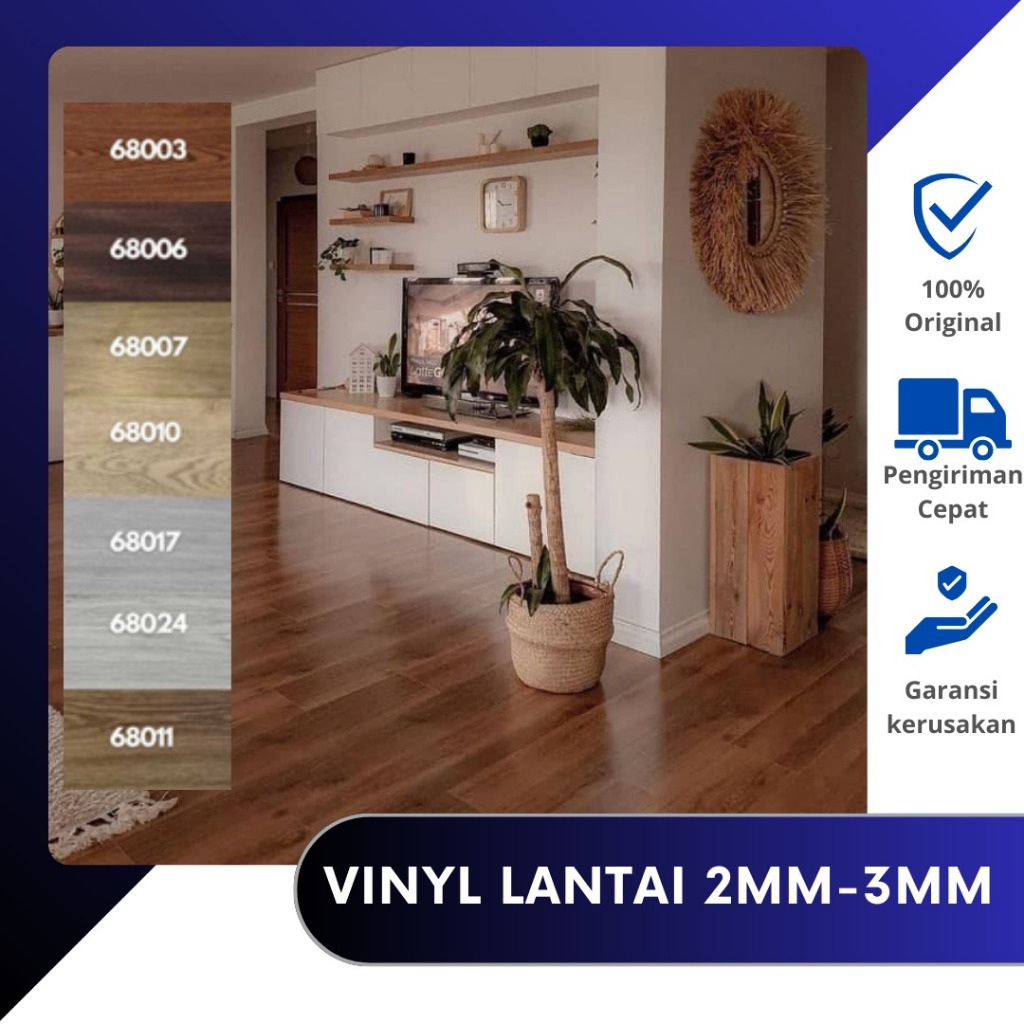 Jual Vinil Lantai Premium motif kayu/vinil lantai 3mm isi 2.1m / vinil ...