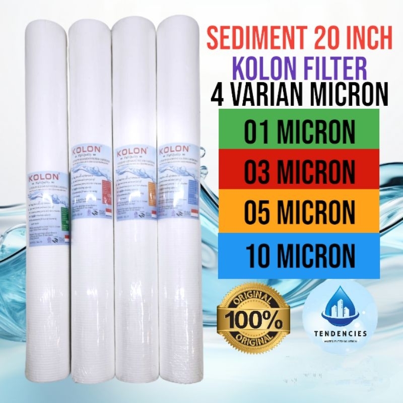 Jual SEDIMENT FILTER KOLON 20 INCH / KOLON FILTER 20 INCH / SPUN FILTER AIR 20 INCH | Shopee ...