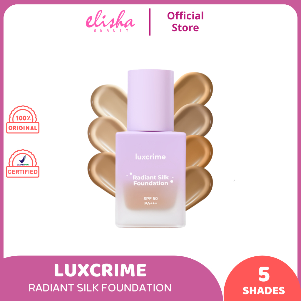 Jual Luxcrime Radiant Silk Foundation SPF 50 PA+++ | Shopee Indonesia