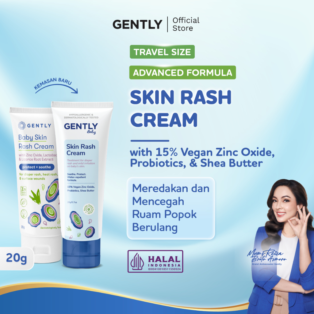 Jual GENTLY Baby Rash Cream 20 gr | Krim Pereda Ruam Popok pada Bayi ...