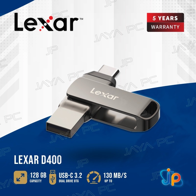 Jual FlashDisk Lexar OTG Jumpdrive D400 128GB - Flash Disk 128 GB USB-C ...