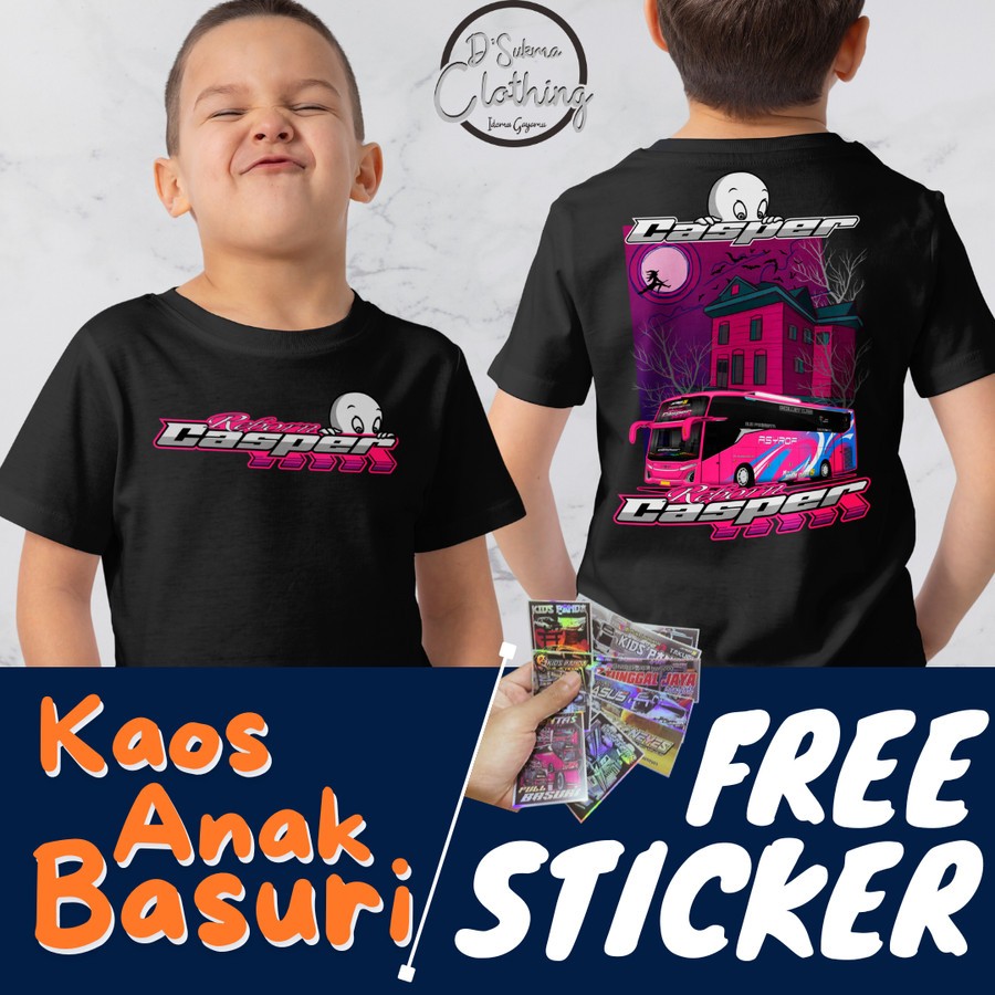Jual Kaos Bus Anak Casper JB5 / Kaos Bus Telolet / Kaos Bis Casper ...
