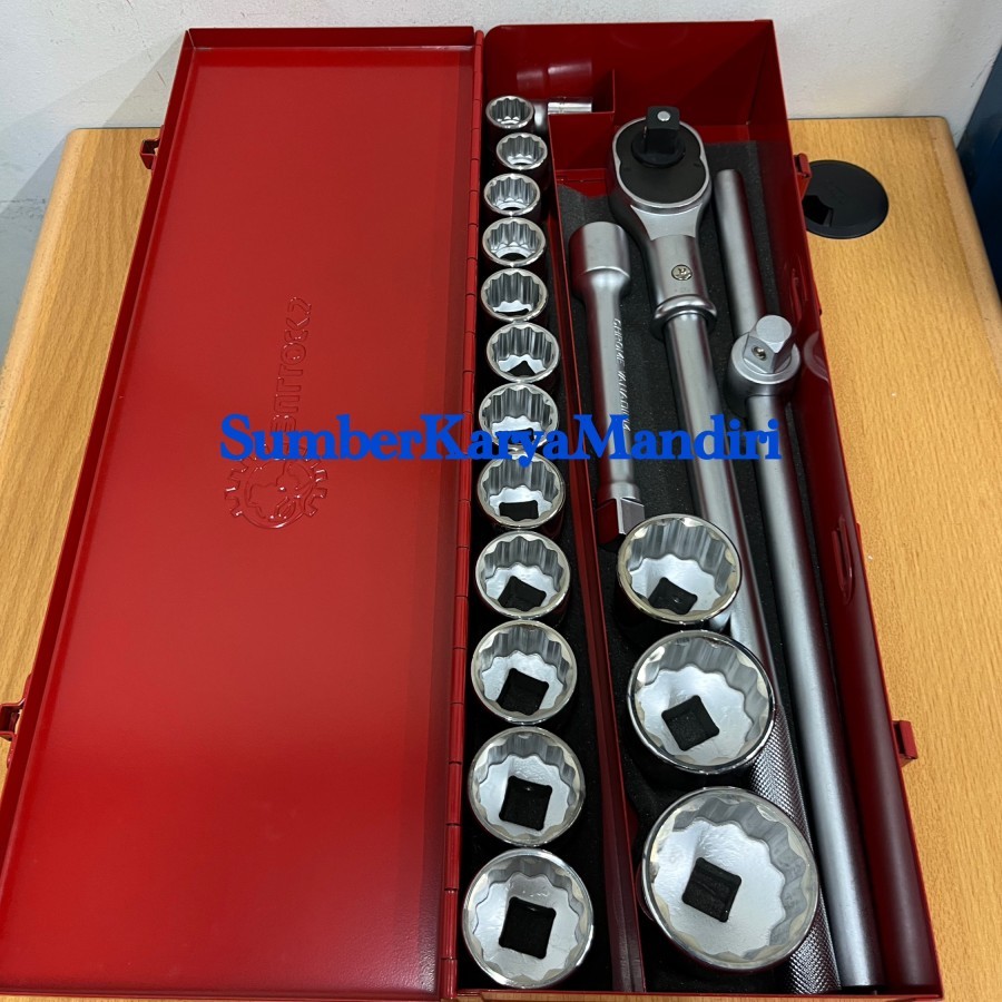 Jual Kunci Socket Set Inch Bullocks 3/4" DR 12PT 1-3/16" - 2" (19Pcs ...