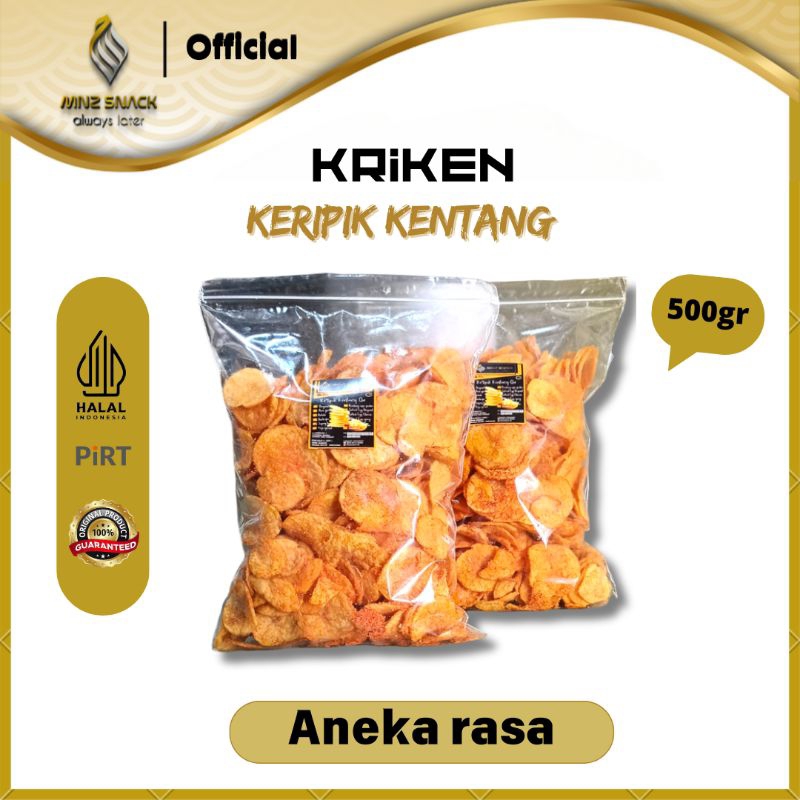Jual MNZSNACK Keripik Kentang Original 500gr kripik kentang asin kering ...
