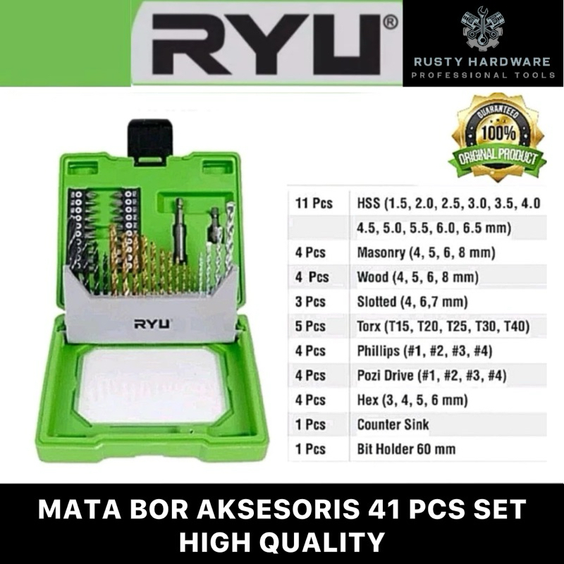 Jual RYU BY TEKIRO – MATA BOR SET 41 PCS (100% ORIGINAL) | Shopee Indonesia