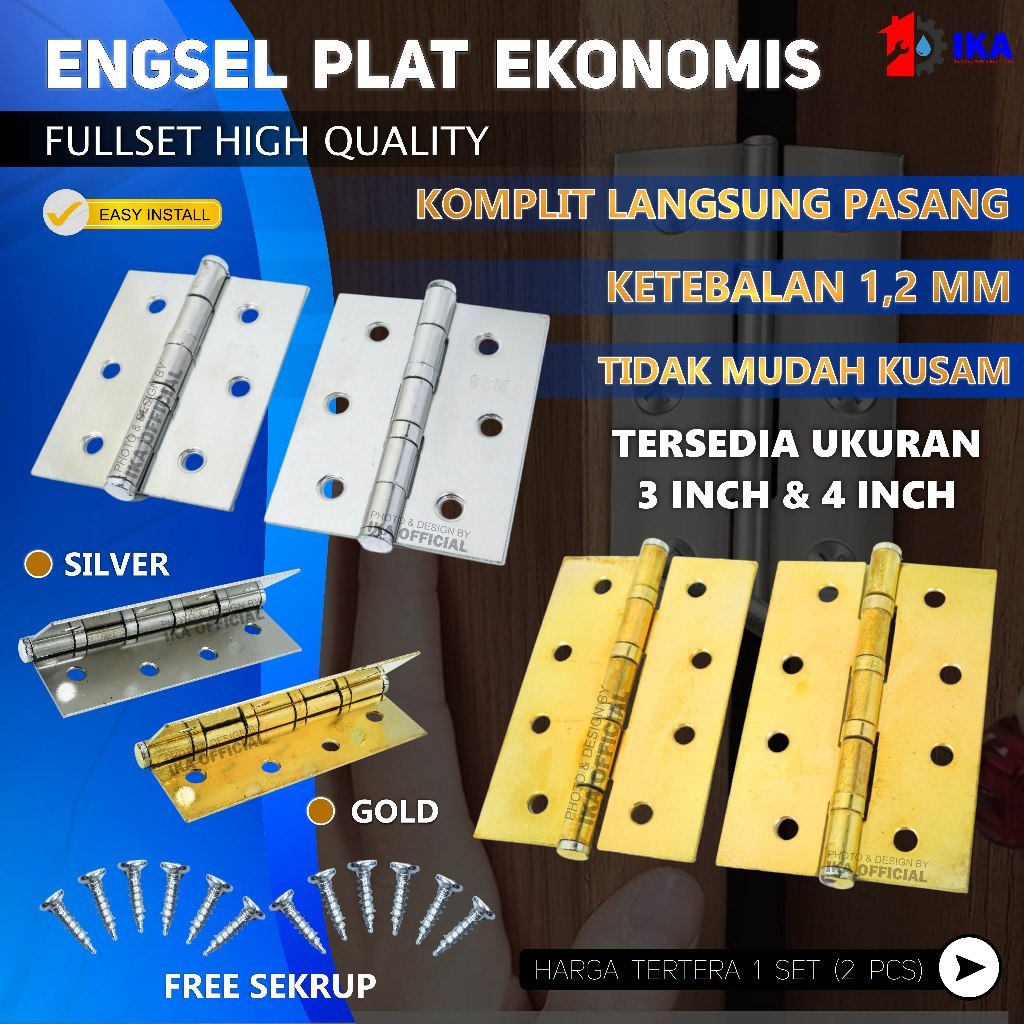 Jual Engsel Plat Engsel Plat besi Jendela Engsel Pintu Engsel jendela 3 ...