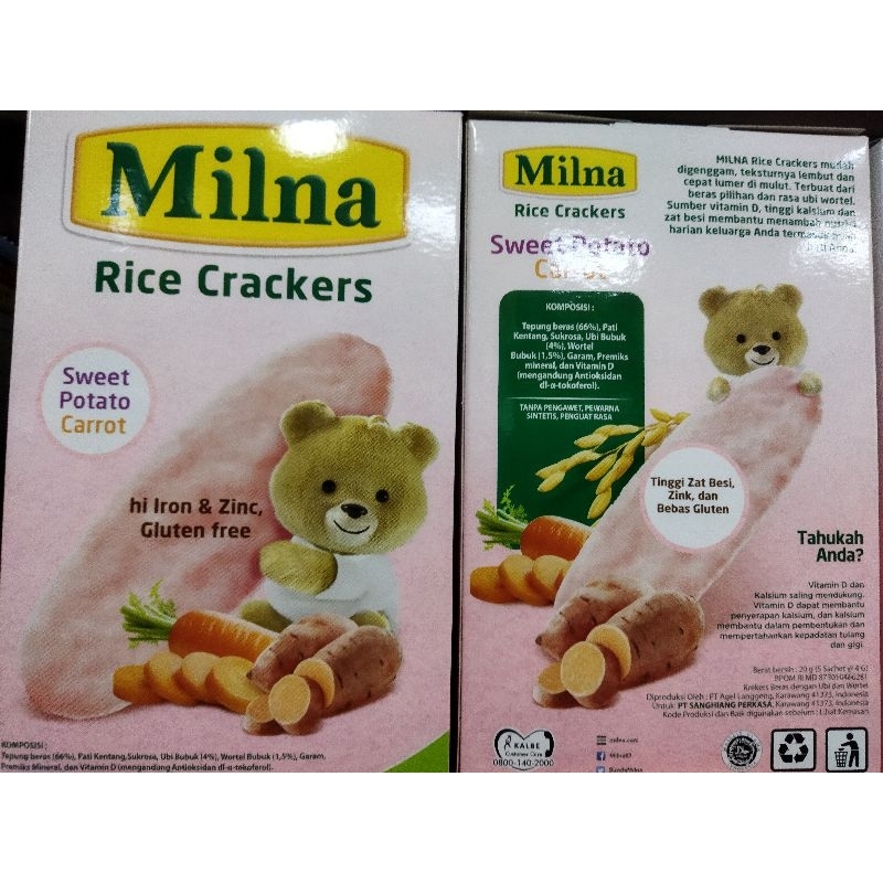 Jual Milna rice cracker 20gr box | Shopee Indonesia