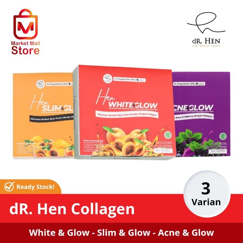 Jual dR Hen Collagen Drink White & Glow / Slim & Glow Pelangsing ...