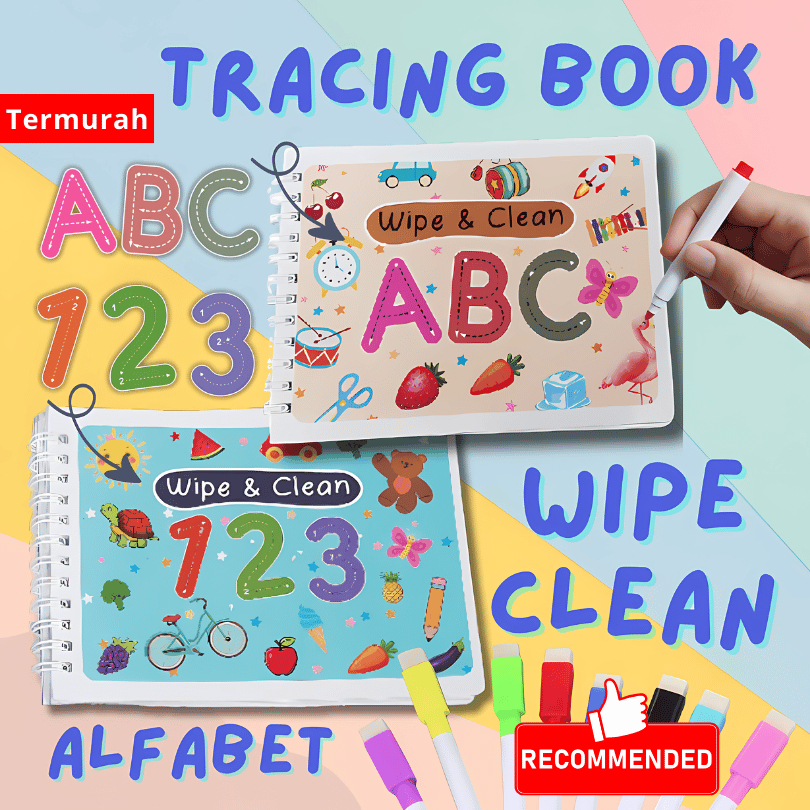 Jual Buku Wipe And Clean Activity Tracing Book Belajar Mengenal Menulis ...