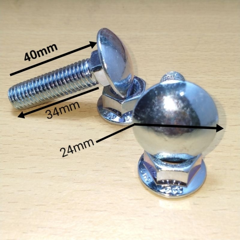 Jual isi 10 pcs / set baut cb baut payung m10x40 full drat universal ...