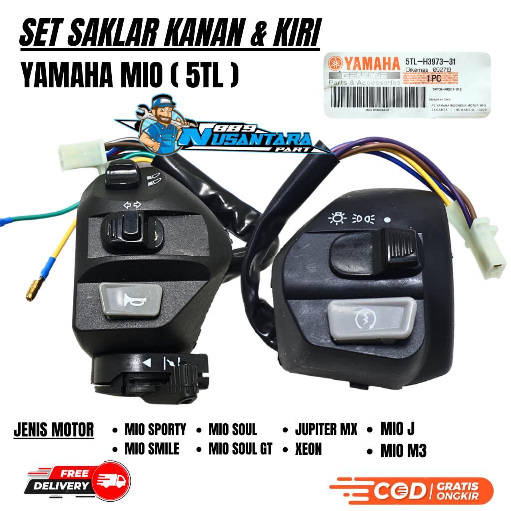 Jual 1 SET SAKLAR KIRI MIO + SAKLAR KANAN MIO SPORTY /MIO SOUL /MIO ...