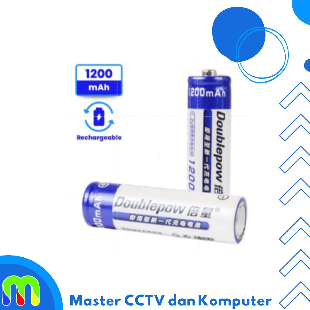 Jual Baterai AA Cas Isi Ulang 1200mAh Rechargeable Battery A2 Doublepow ...