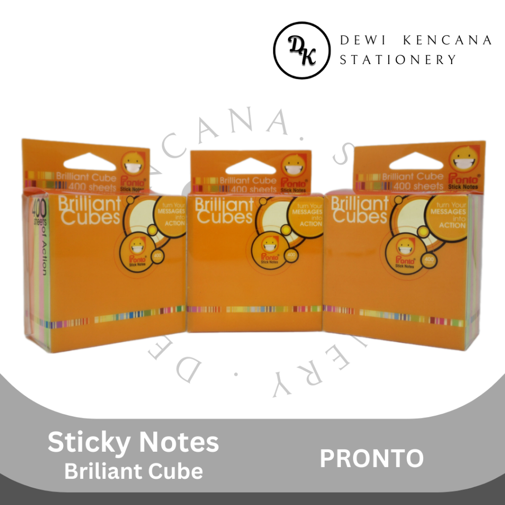 Jual Sticky Notes Pronto Briliant Cubes 400 Sheets | Shopee Indonesia