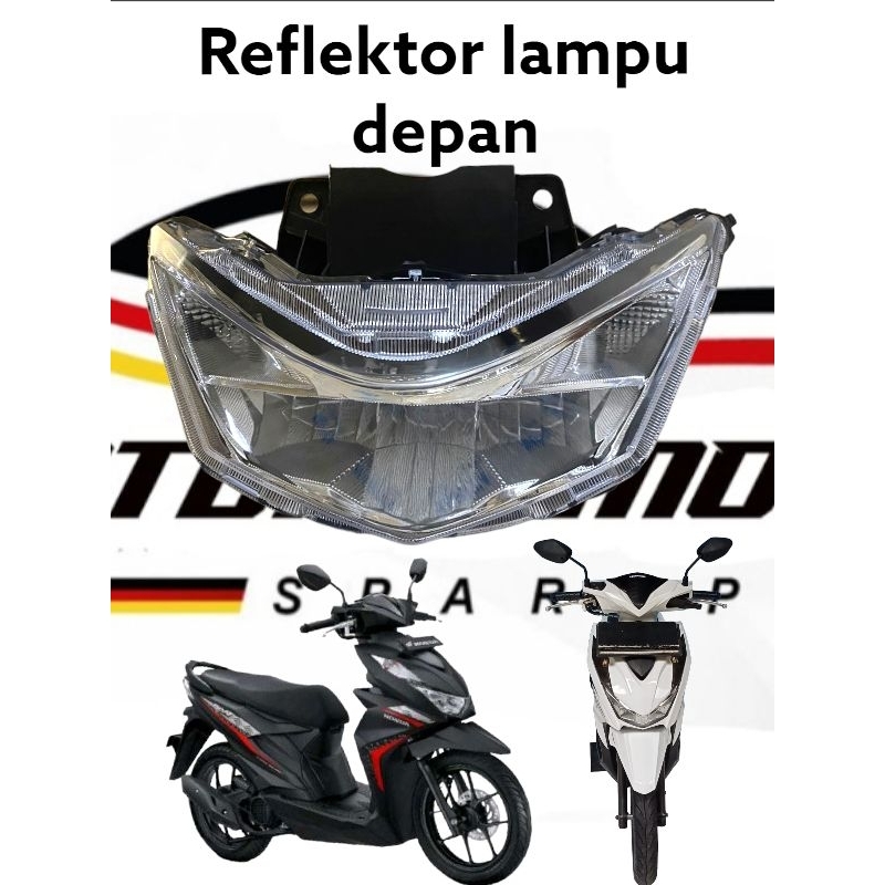 Jual Reflektor lampu depan honda beat led deluxe 2020-2021-2022-2023 ...