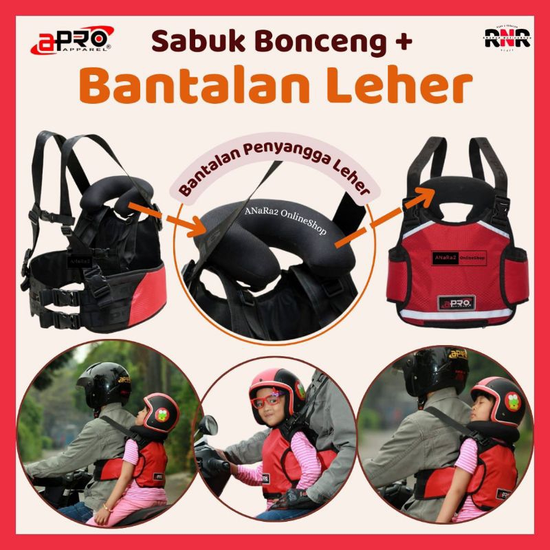 Jual Sabuk Bonceng Anak Apro Multi Plus Bantalan Leher Pengaman ...