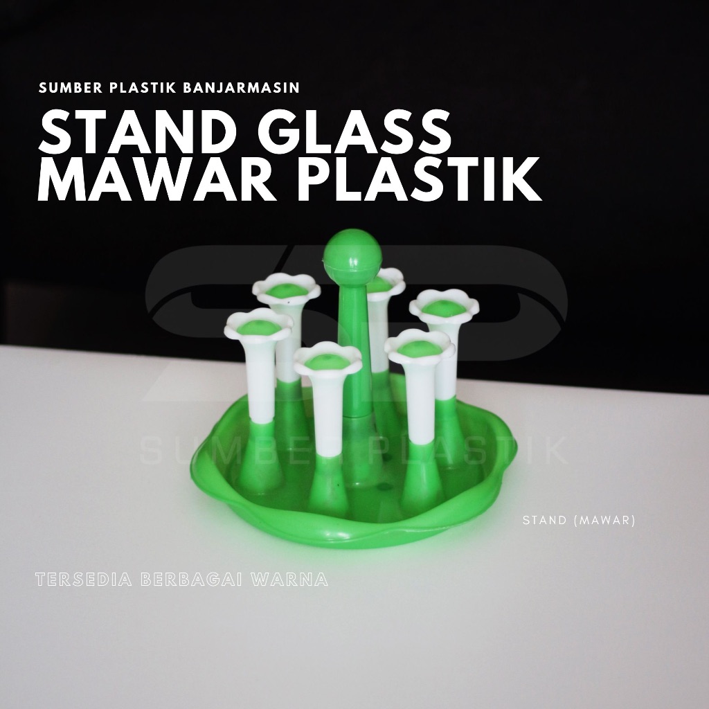 Jual Mawar Glass Stand Rak Tempat Gelas Plastik Glass Holder Warna ...