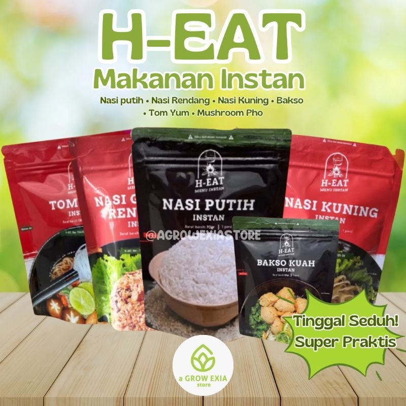 Jual H Eat Nasi Putih Instan Makanan Pendaki Gunung Camping Travelling ...