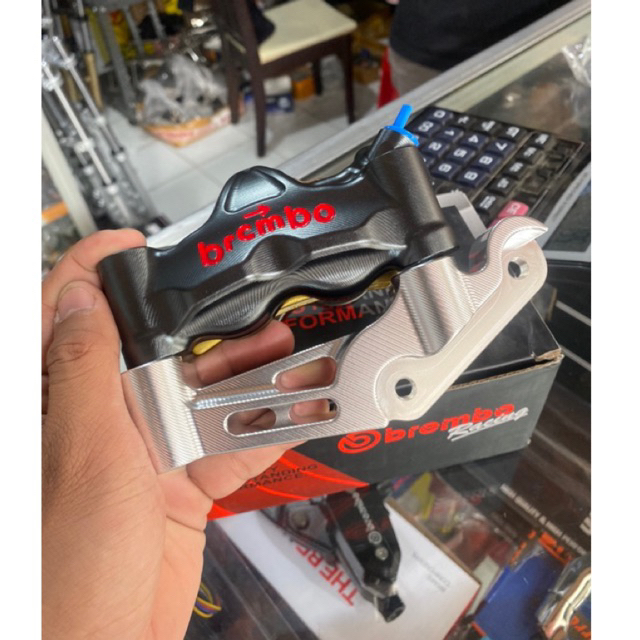 Jual kaliper BREMBO GP4 caliper pala babi BREMBO GP4 CNC set breaket pangkon pnp skok NINJA ...