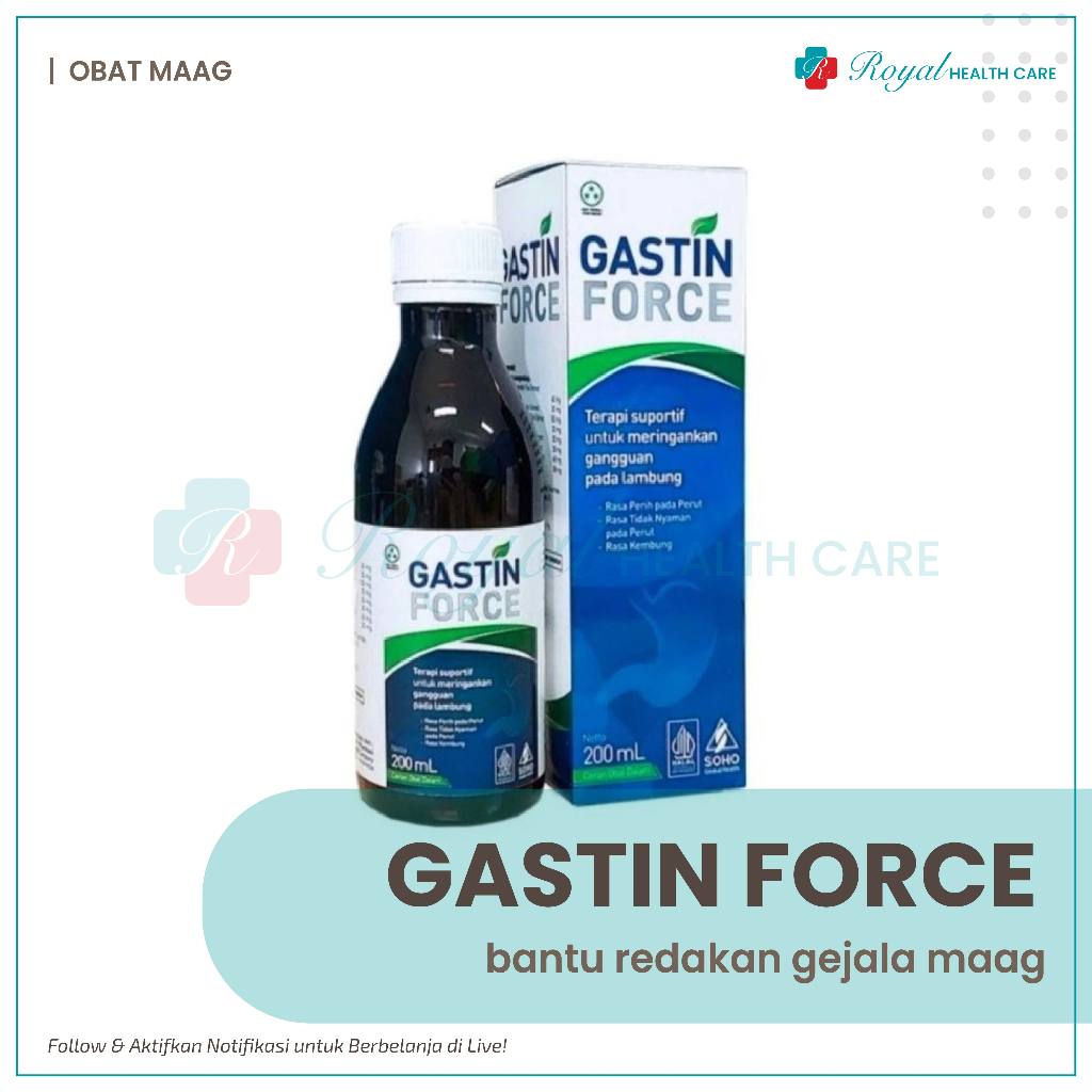 Jual GASTIN FORCE 200 ML Meredakan Gangguan Lambung, Nyeri Perut Dan ...