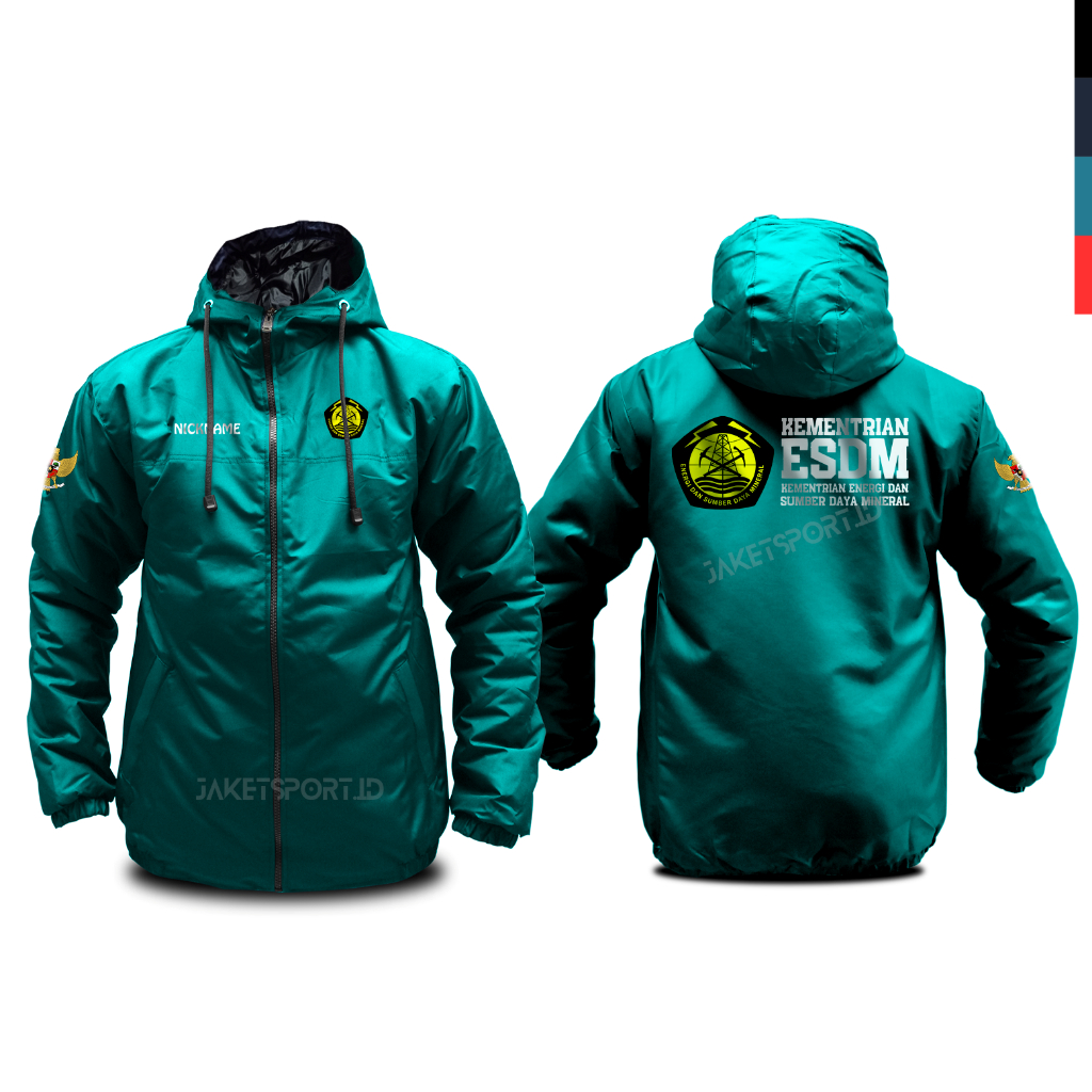 Jual JAKET PARASUT ESDM CUSTOM PRIA WANITA CASUAL OUTDOOR WINDBREAKER ...