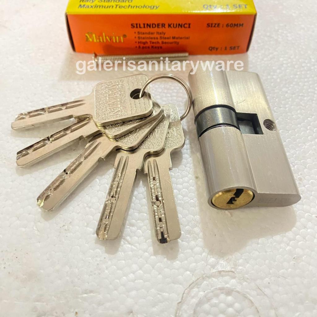 Jual Silinder Kunci Besar 5 Anak Kunci Silinder Import Stainless Steel ...