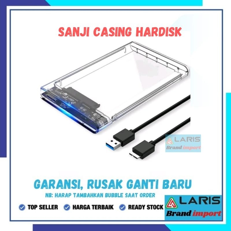 Jual SANJI CASING HARDDISK HDD SSD ENCLOSURE EXTERNAL TRANSPARENT 2.5 INCH USB 3.0 CASE | Shopee ...