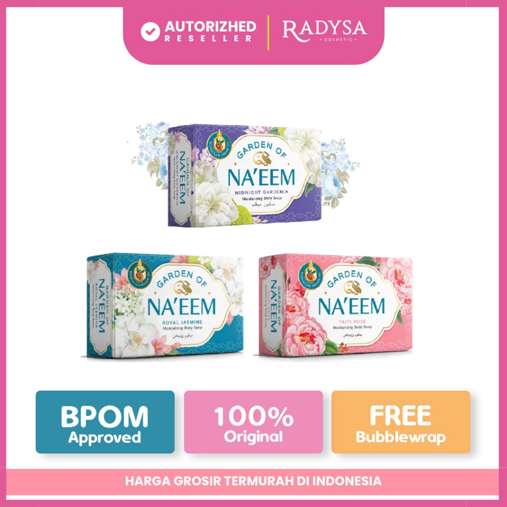 Jual 𝐑𝐀𝐃𝐘𝐒𝐀 - Garden Of Naeem Sabun batang 75gr | Shopee Indonesia