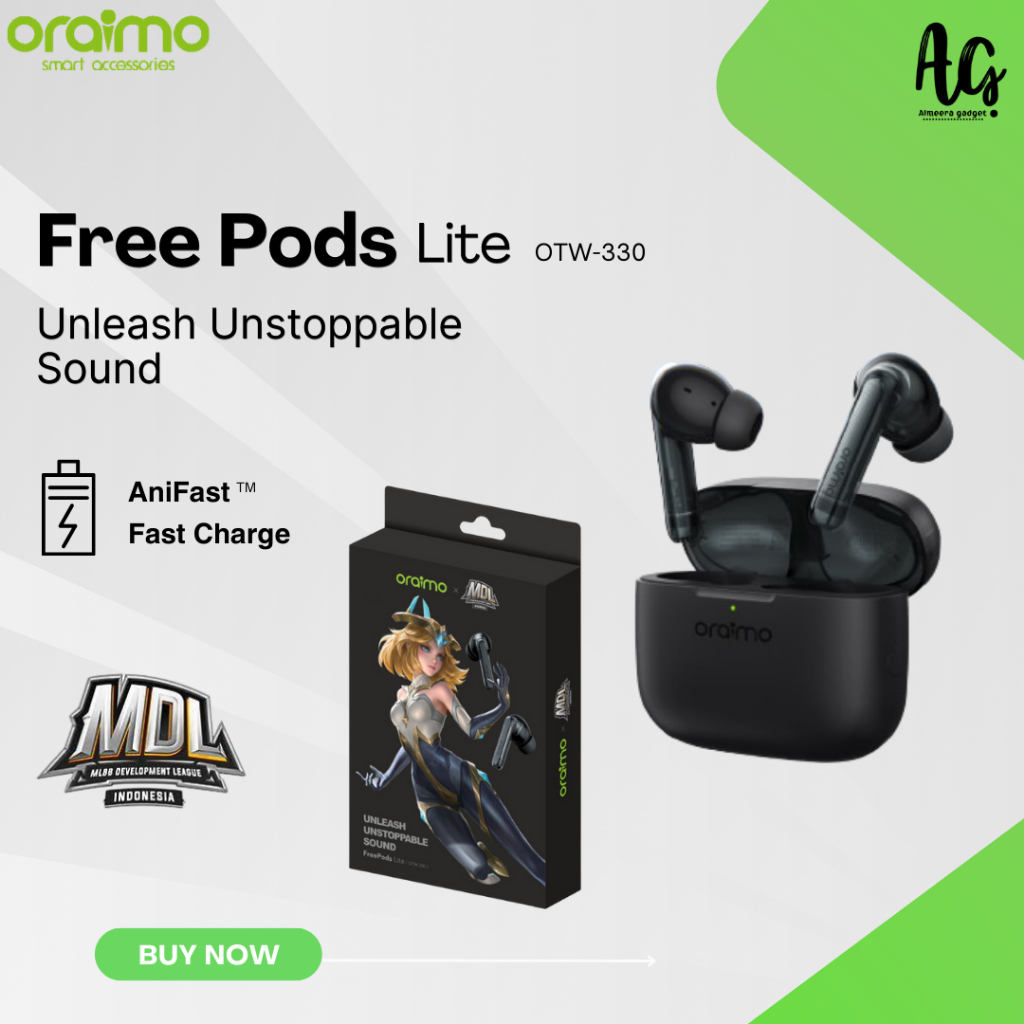 Jual Oraimo Wireless Headset Bluetooth Earphone TWS Earbuds True ...