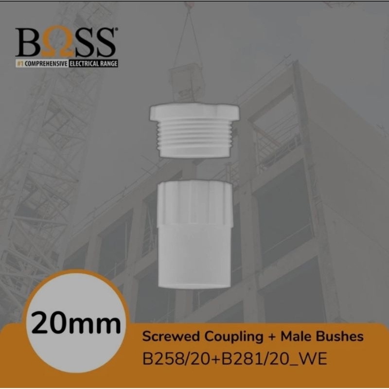 Jual BOSS Screw Coupling + Male Bush 20mm Putih/Hitam | Shopee Indonesia